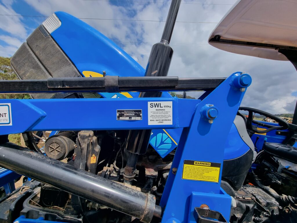 SOLD - Used New Holland TT75 with NELL Loader and pallet forks - LOW ...
